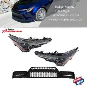 PARTRA PT68880A Lower Front Grille Left Right Headlights